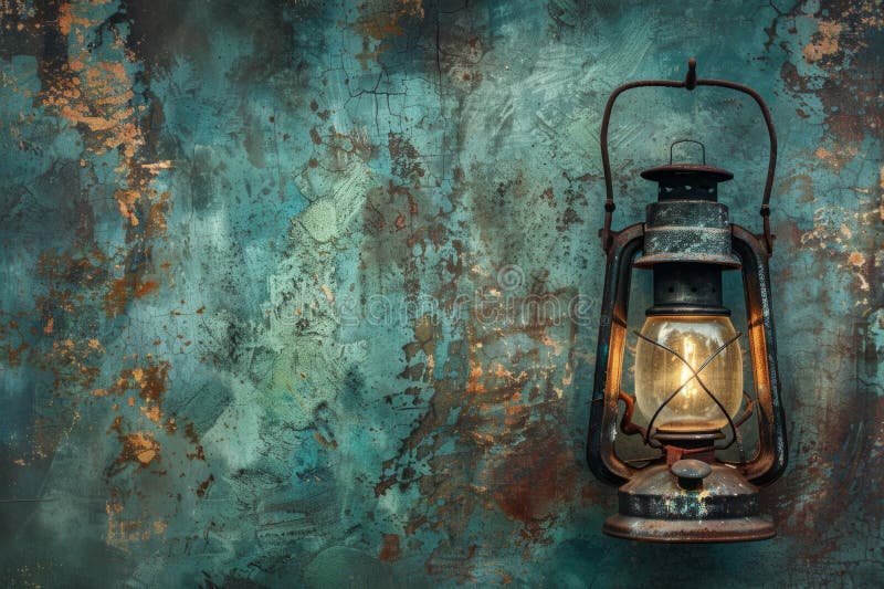 Vintage Lantern Illuminates Its Light Stock Photo - Image of golden ...