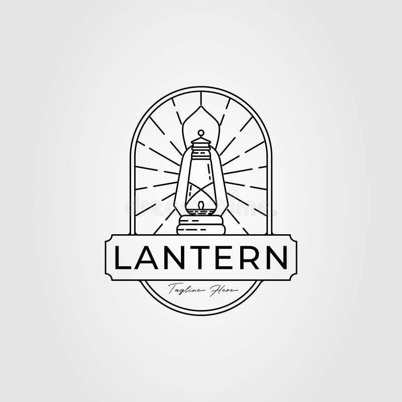 Vintage Lantern or Lamp Light Logo Vector Illustration Design Stock ...