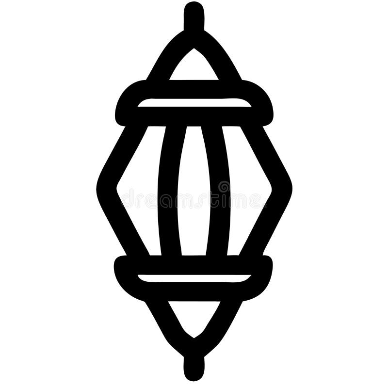 Vintage Lantern Outline Vector Art for Crafts and Designs Stock Photo ...