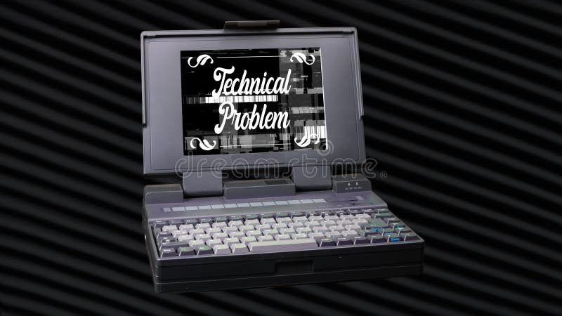 Vintage Laptop with Technical Problem Stock Footage - Video of ...