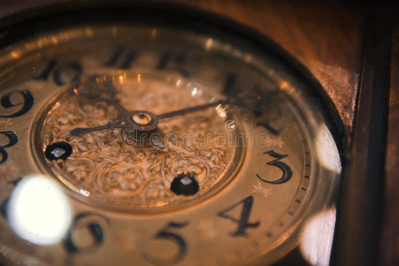 Vintage Large Table Clock. Face, Dial with Numbers and Clock Hands ...