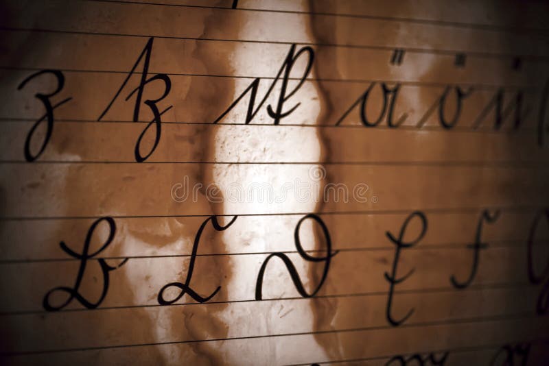 Vintage Latin Alphabet Background Stock Image - Image of element ...