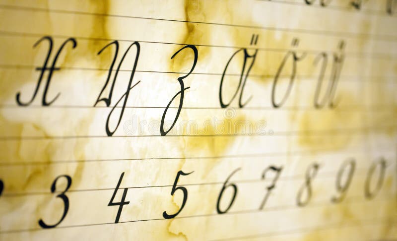 Vintage Latin Alphabet Background Stock Image - Image of culture ...