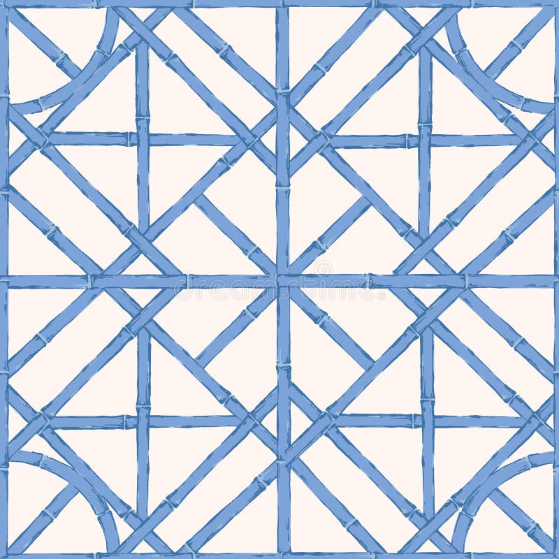 Vintage Lattice Pattern Featuring Bamboo and Cane Webbing, Illustrated ...