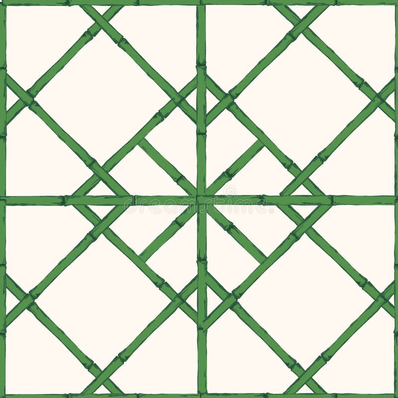 Vintage Lattice Pattern Featuring Bamboo and Cane Webbing, Illustrated ...