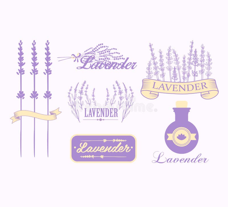 Lavender Background, Product Label Packaging Design Stock Vector ...