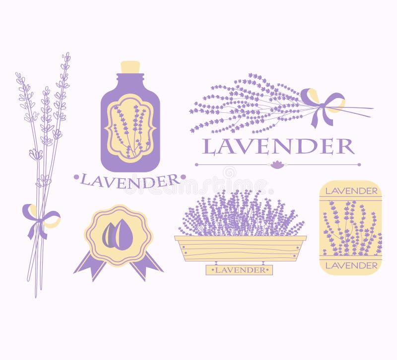 Lavender Background, Product Label Packaging Design Stock Vector ...