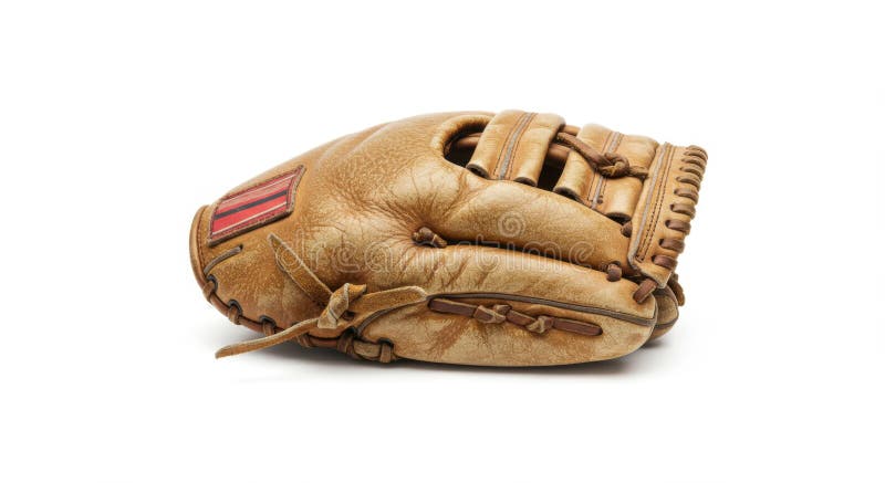 Vintage Leather Baseball Glove Isolated on White Background Stock ...