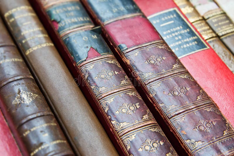 Vintage leather books stock photo. Image of literature - 56192706