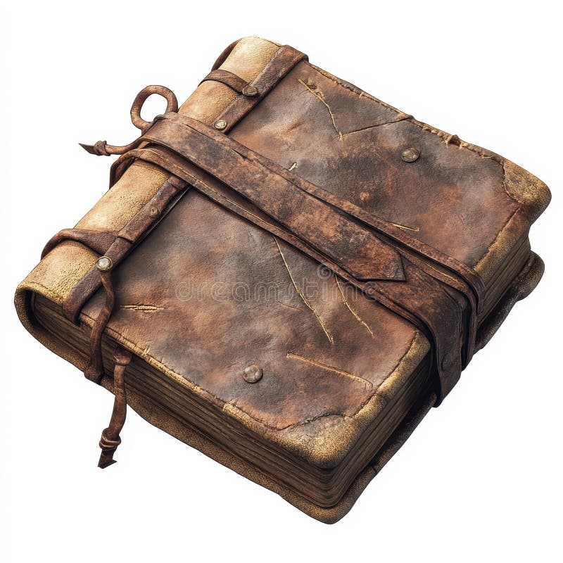 Vintage Leather-bound Book with Worn Edges and a Rustic Appearance ...