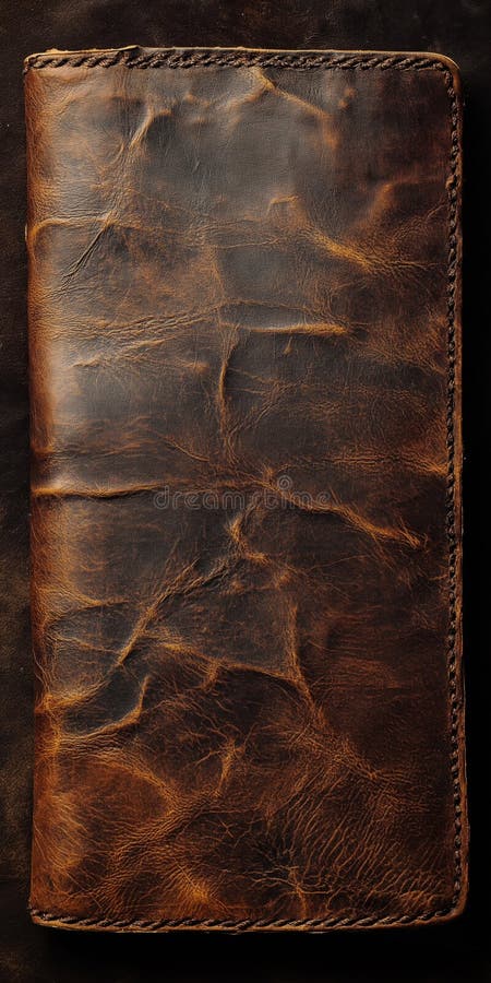 Vintage Leather Wallet with Rustic Texture and Elegant Design Stock ...