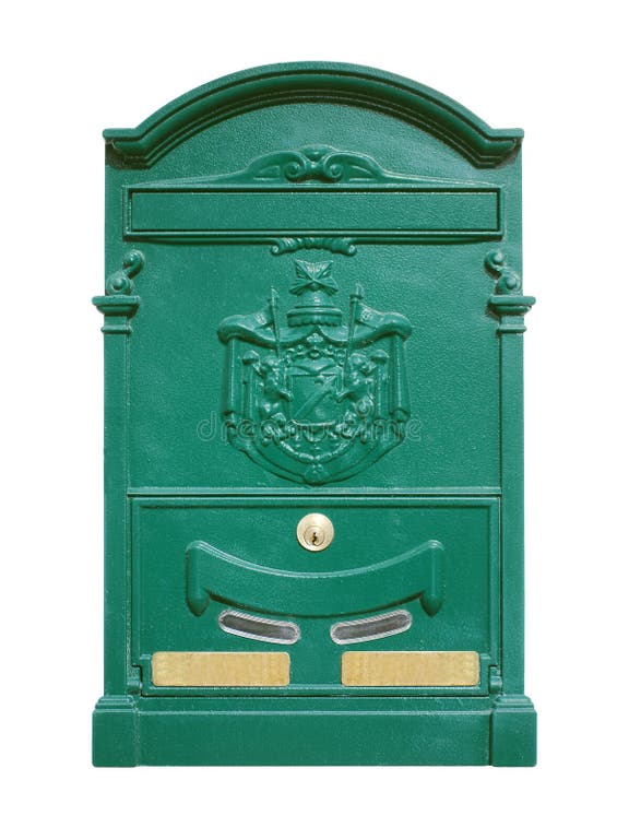 Green postbox stock photo. Image of crest, metal, post - 30194988
