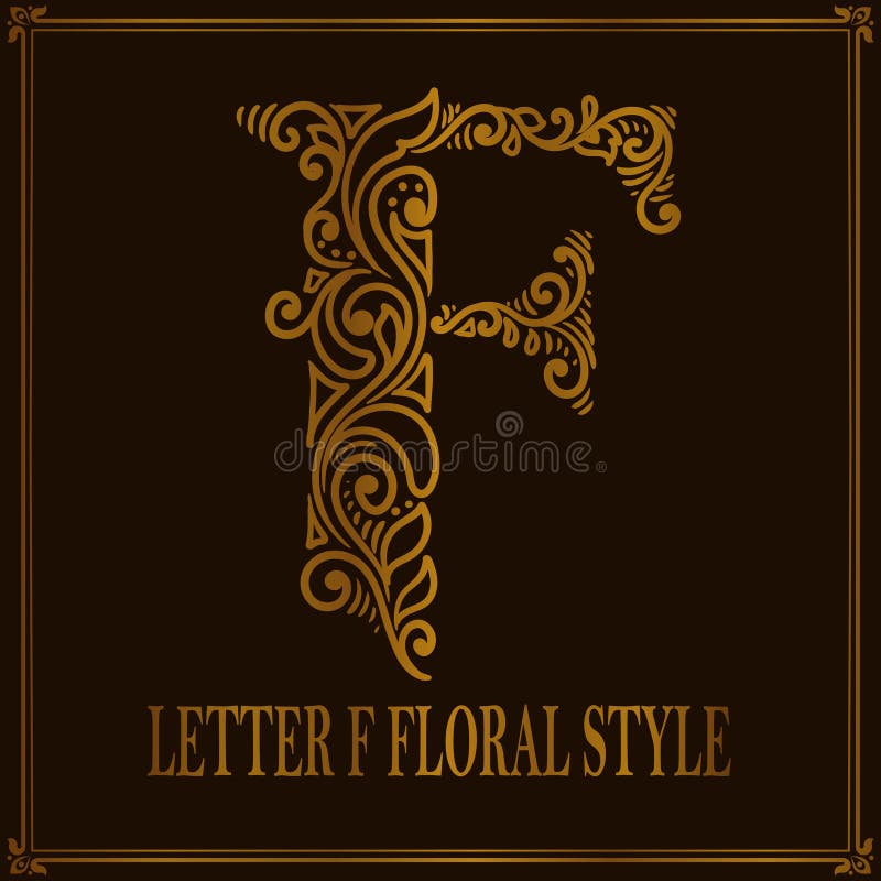 Vintage Style Letter F Stock Illustrations – 1,976 Vintage Style Letter ...