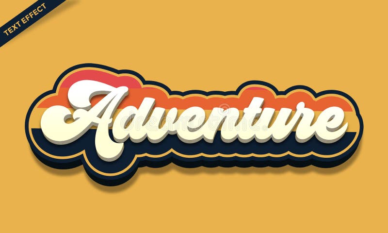 Adventure, text design stock vector. Illustration of motivational ...