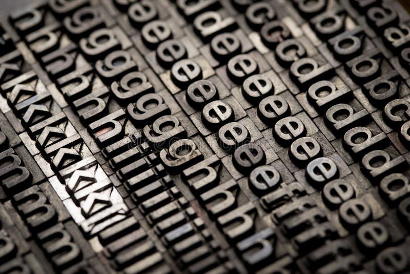 Letterpress Alphabet Letters Stock Image - Image of font, decorative ...