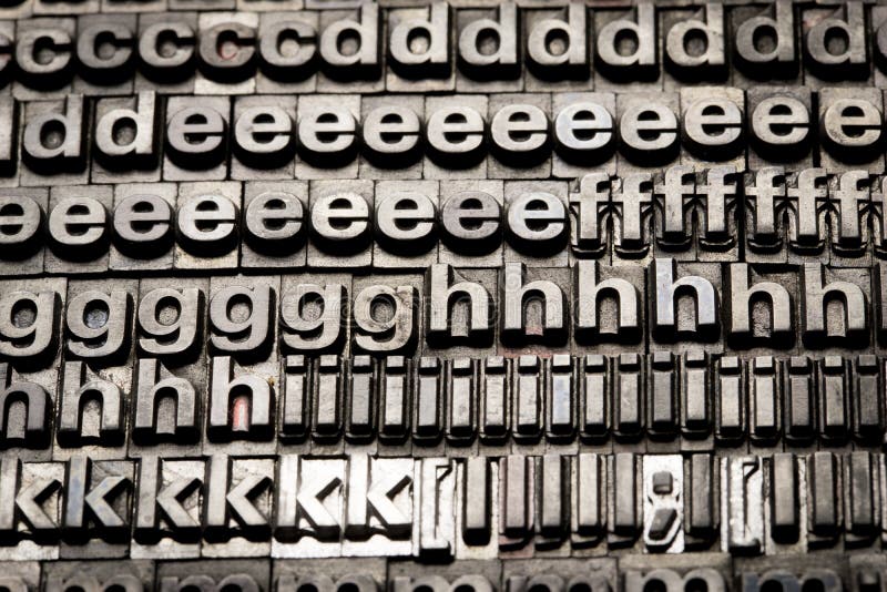 Letterpress Alphabet Letters Stock Image - Image of font, decorative ...