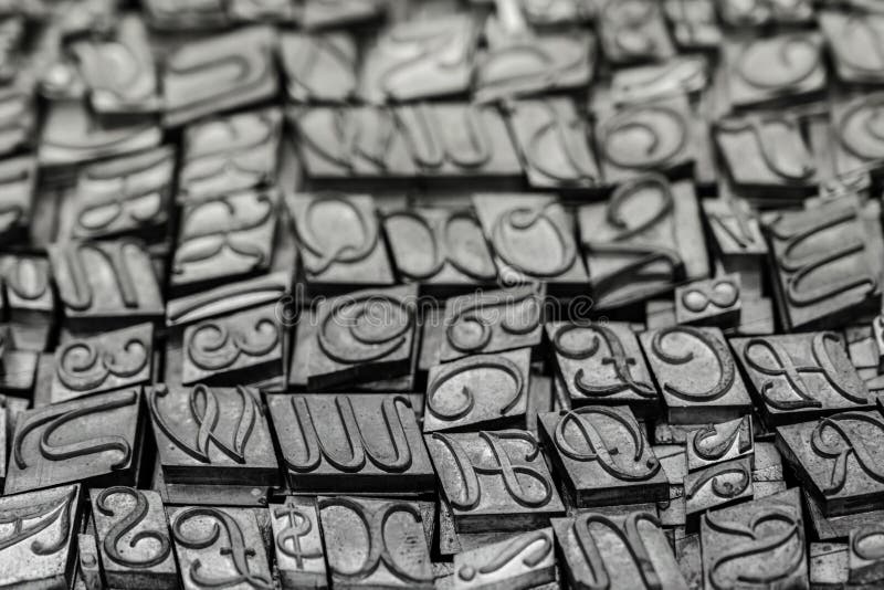 Letterpress Alphabet Letters Stock Image - Image of font, decorative ...