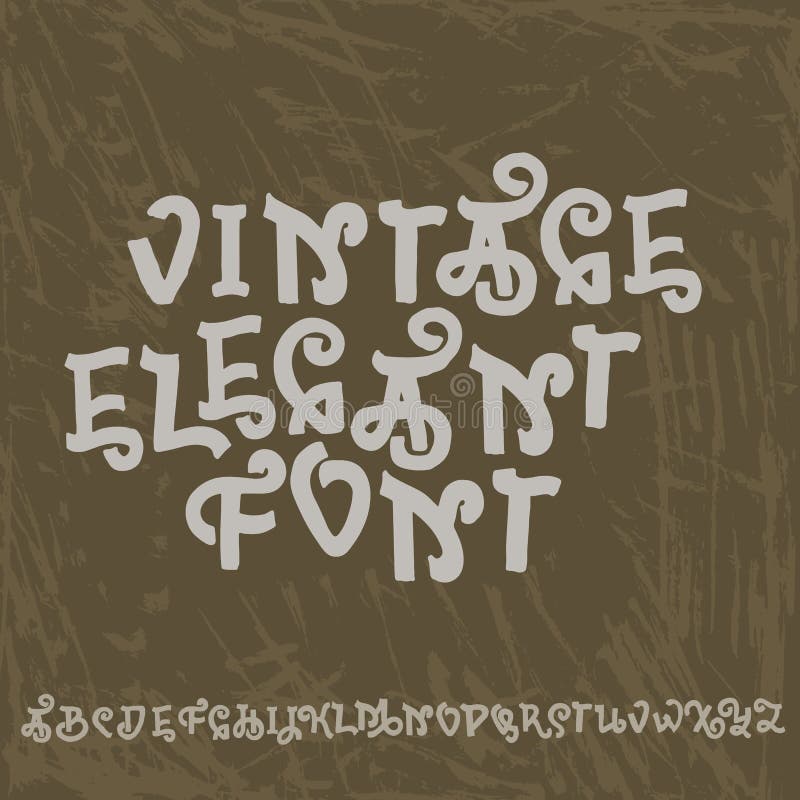 Vintage Letters. Decorative Typeface. Old Style Vector Font. Stock ...