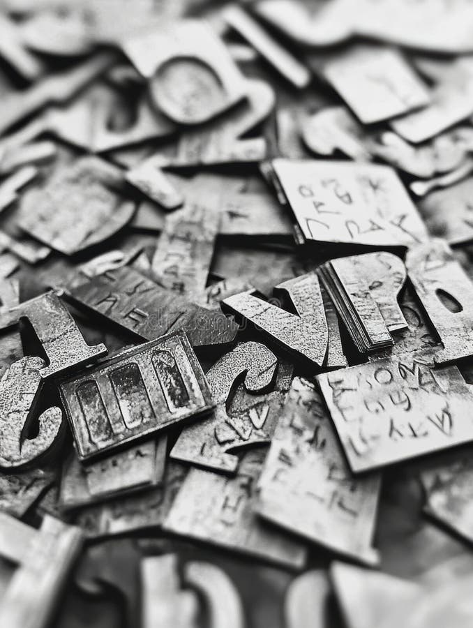 Vintage Letters and Numbers Scattered on Aged Paper Create a Nostalgic ...