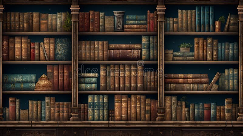 Vintage Library Aged Texture Illustration Stock Illustration ...