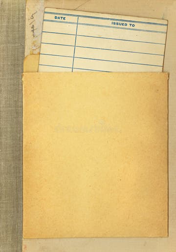 Vintage Library Book Due Date Card Stock Image - Image of document ...