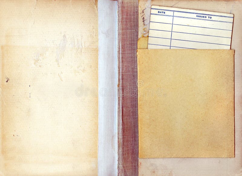 Vintage Library Book Due Date Card Stock Image - Image of document ...
