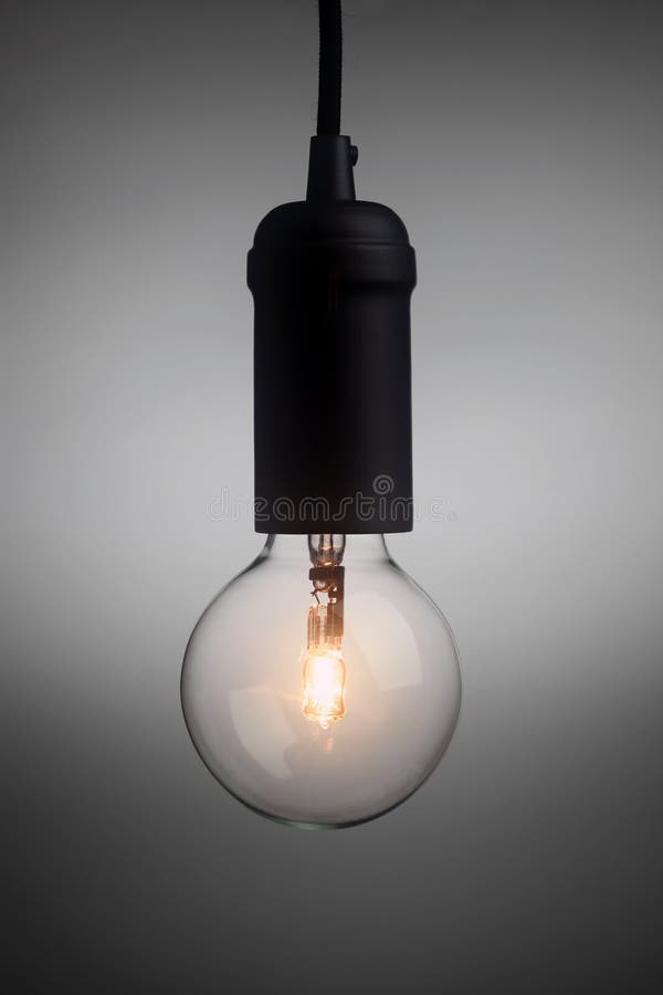 Vintage light bulb glowing stock photo. Image of lightbulb - 155686458