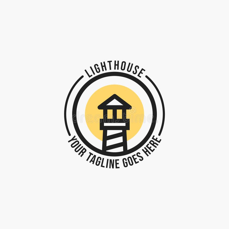 Vintage Lighthouse Logo Vector Emblem Illustration Design Stock Vector ...