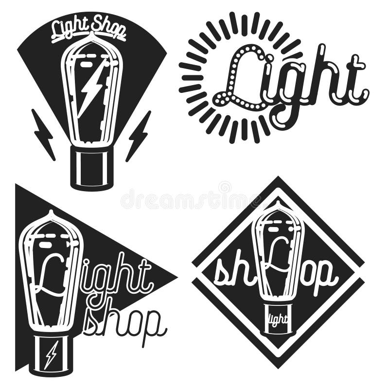 Vintage Lighting Shop Emblems Stock Illustrations – 7 Vintage Lighting ...