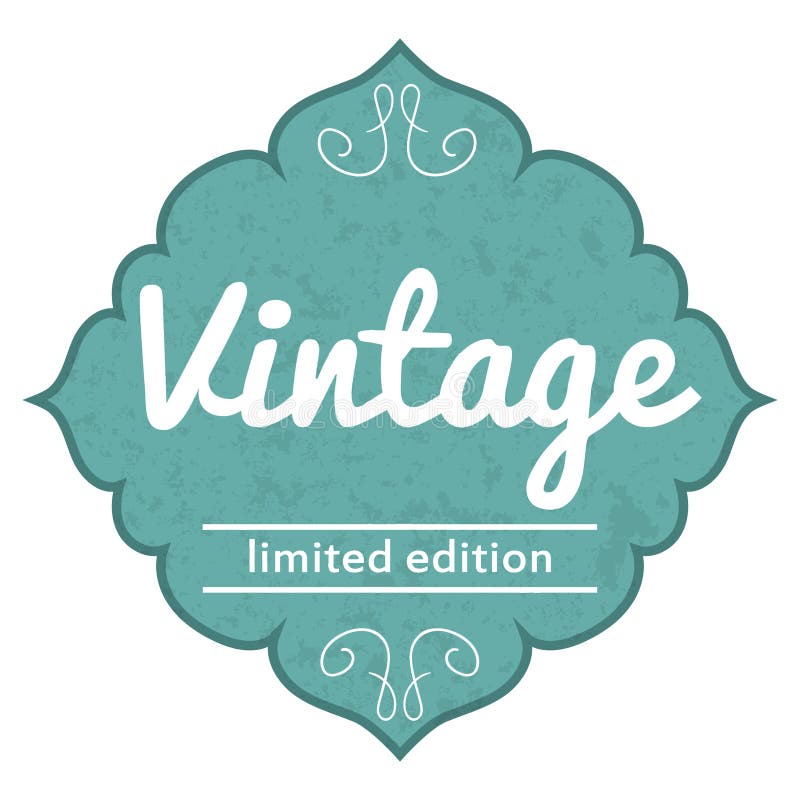 Vintage Limited Edition. Vector Illustration Decorative Design Stock ...