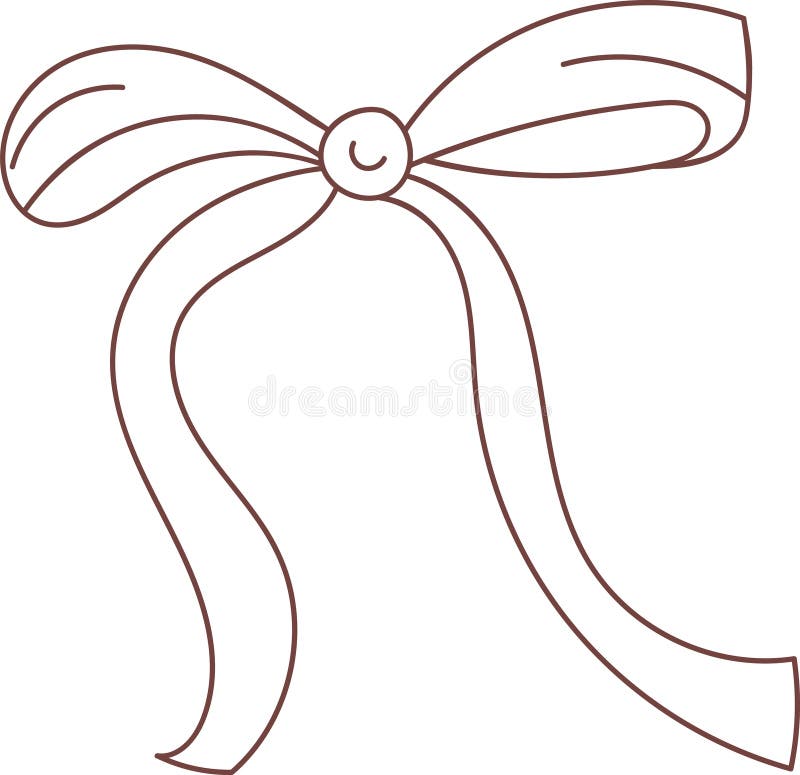 Vintage Line Bow stock illustration. Illustration of decorative - 359015438