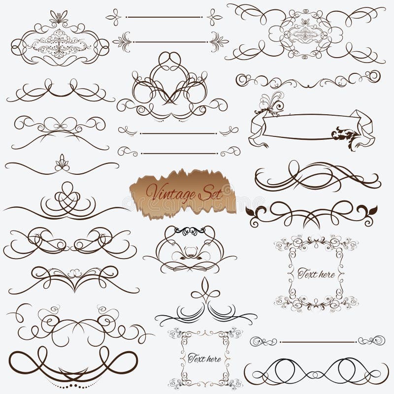 Vintage line of frame stock vector. Illustration of ornate - 41558760