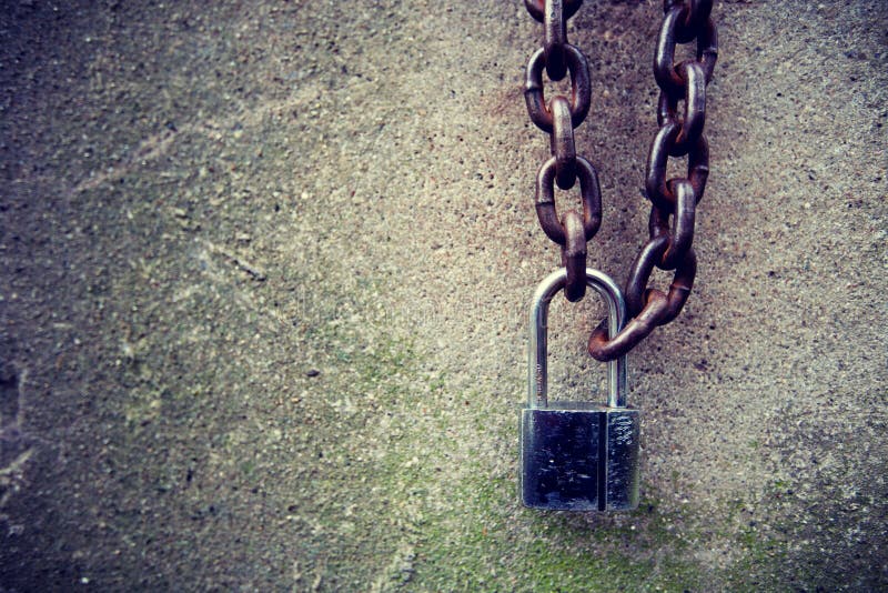 Photo of Vintage Lock and Chain Stock Photo - Image of closeup, concept ...