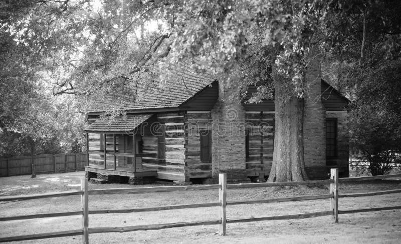 Vintage Log Cabin stock photo. Image of simple, white - 6626434