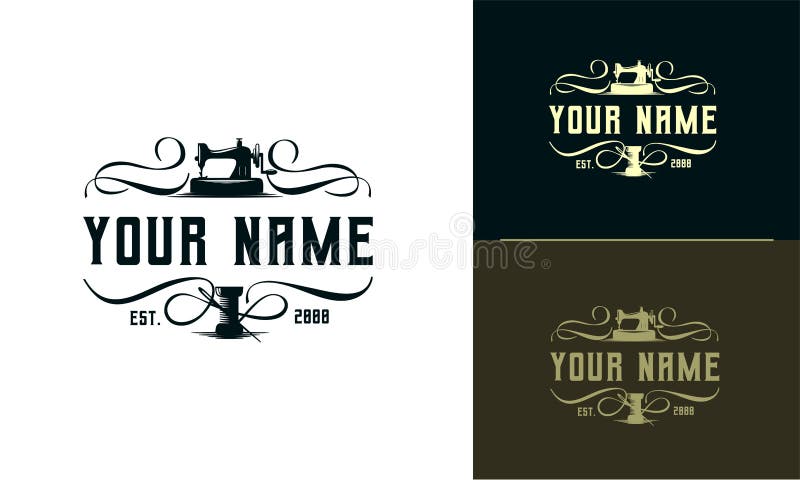 Vintage Logo for Atelier or Sewing Shop, Emblem Stock Vector ...