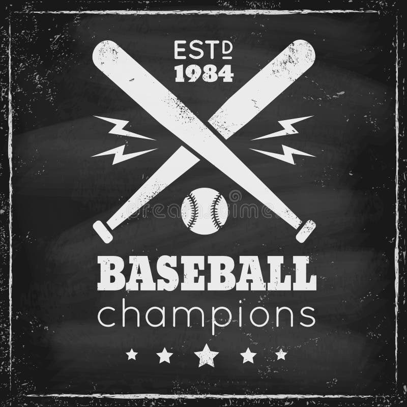Vintage logo for basebal stock vector. Illustration of champion - 62749965