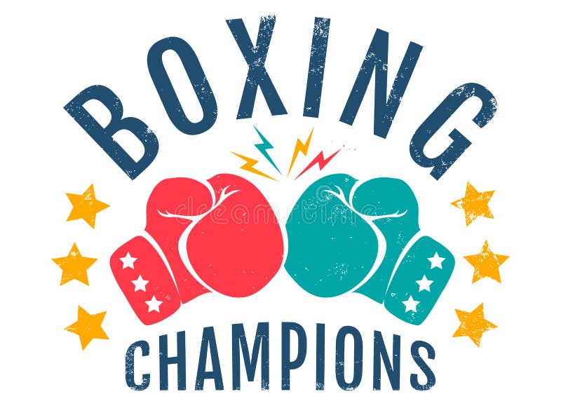 Vintage Logo for Boxing Champions. Stock Vector - Illustration of badge ...