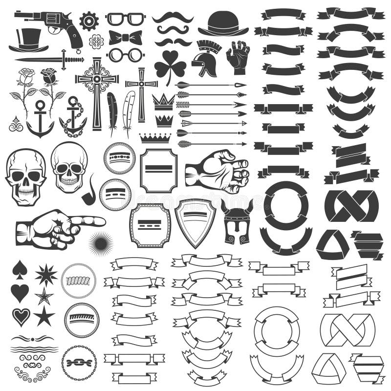 Vintage logo elements stock vector. Illustration of chain - 70379413