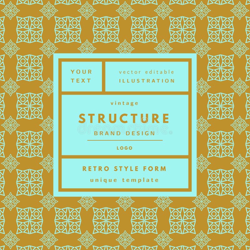 Vintage logo in frame stock vector. Illustration of mono - 62809931