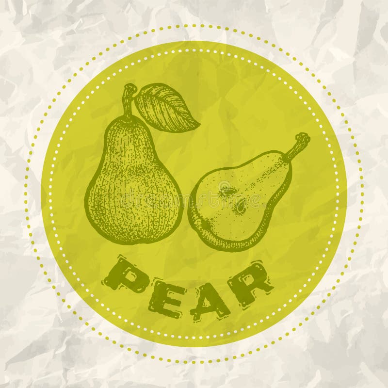 Logo Pear Icon of 3 Types Color, Black and White, Outline. Isolated ...