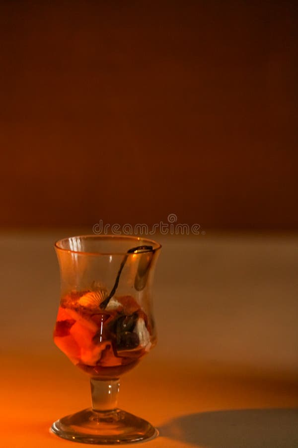 A Vintage Look of a Small Glass Stock Image - Image of celebration ...