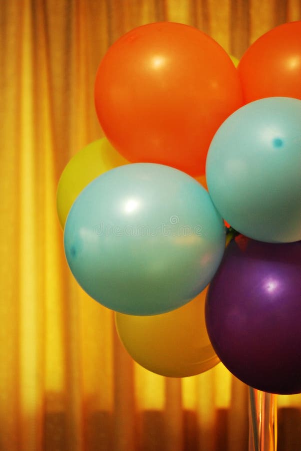 Vintage Looking Party Balloons Stock Photo - Image of orange, eighties ...