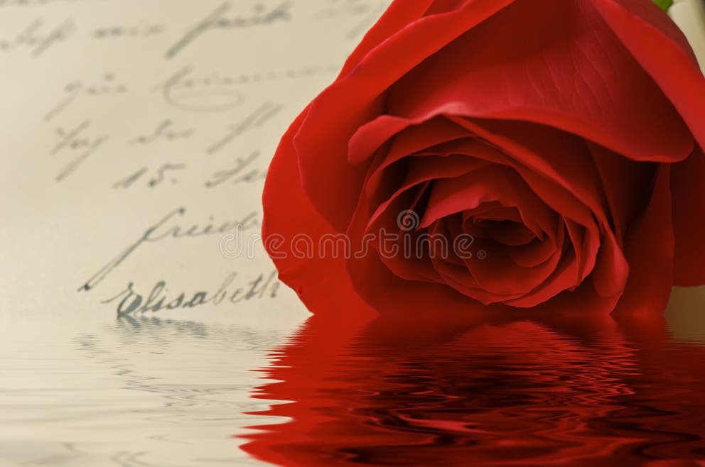 Vintage Love Letter Reflections Stock Image - Image of romance, writing ...