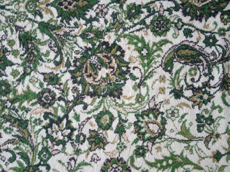 Luxury Green Carpet with Floral Pattern, Decorative Floral Textile ...