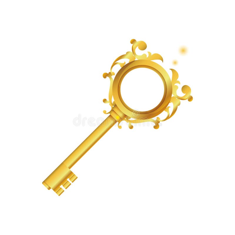 Vintage luxury key stock illustration. Illustration of ornament - 88193577