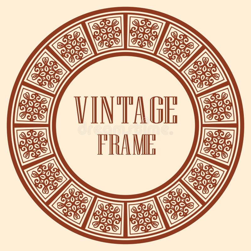 Vintage round frame stock vector. Illustration of frame - 112484900