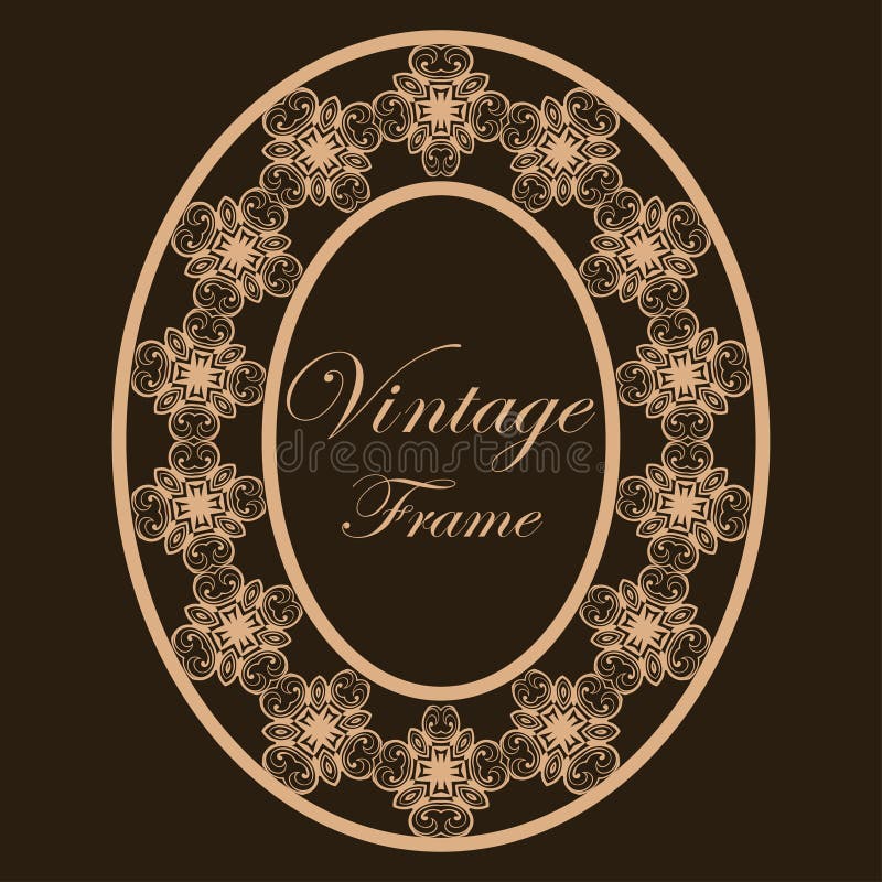 Vintage round frame stock vector. Illustration of border - 112486707