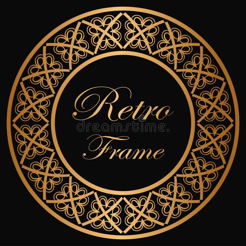 Vintage round frame stock vector. Illustration of frame - 112504466