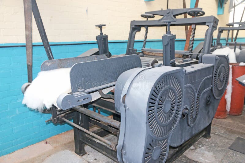 Vintage Machinery in a Textile Mill Stock Image - Image of victorian ...