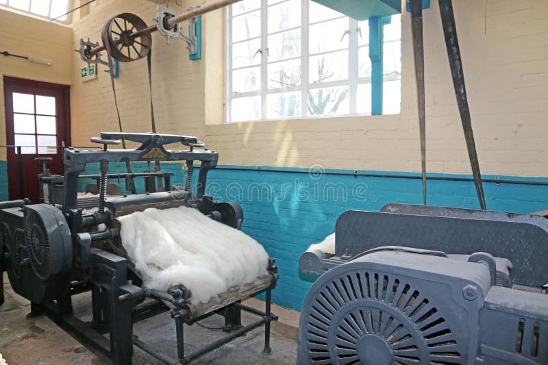 Vintage Machinery in a Textile Mill Stock Image - Image of steel ...